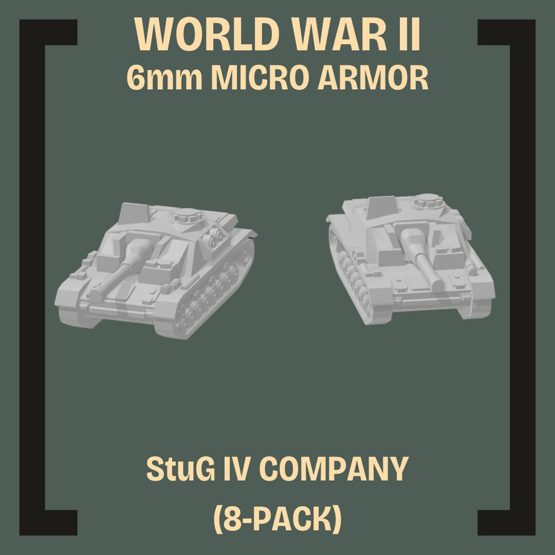 Stug IV 8-pack 6mm World War II Armor - Etsy