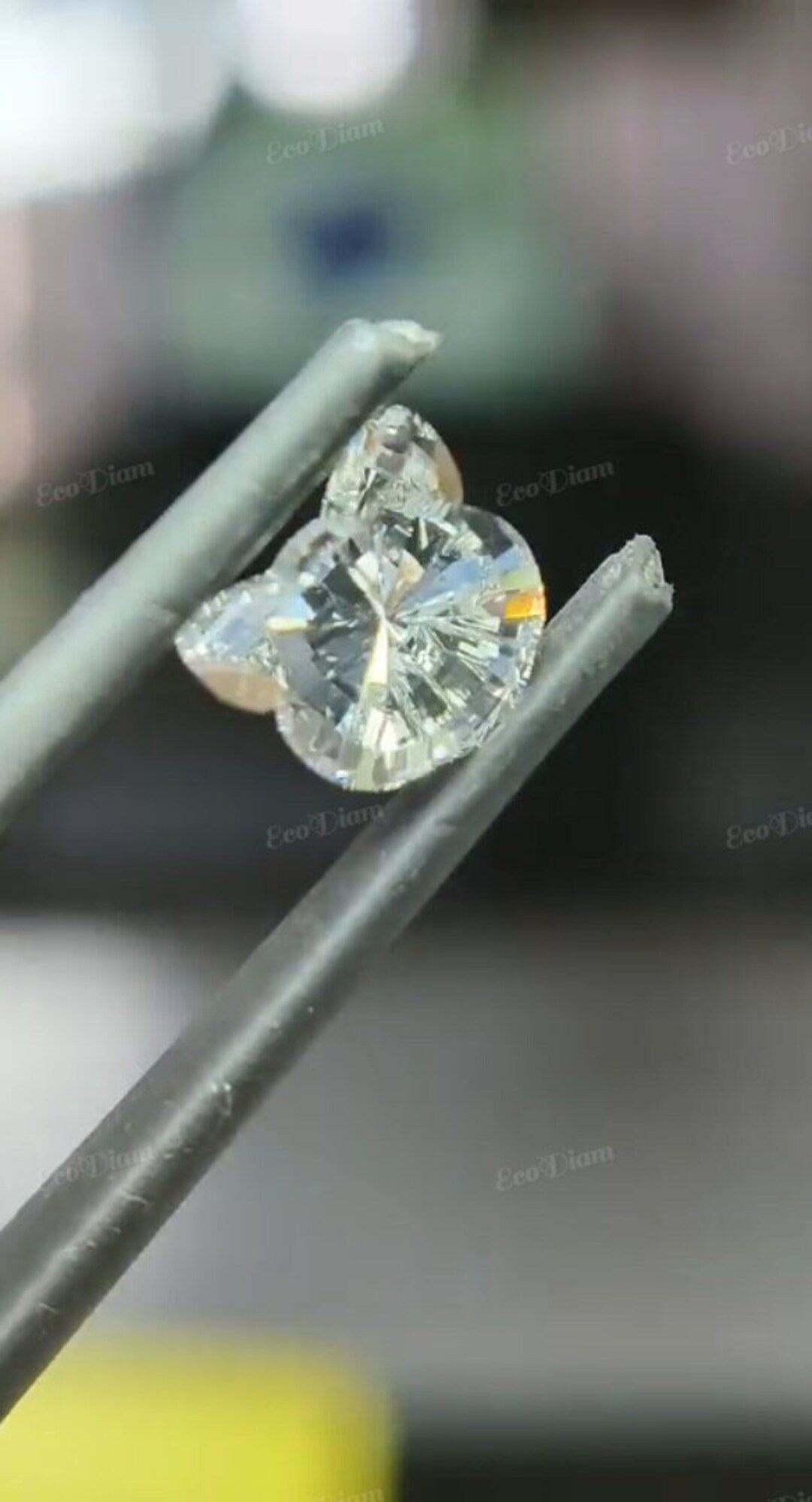 Cat Face Shape Lab Grown Diamond, Teddy Bear Shape Man Made Diamond, 1. ...