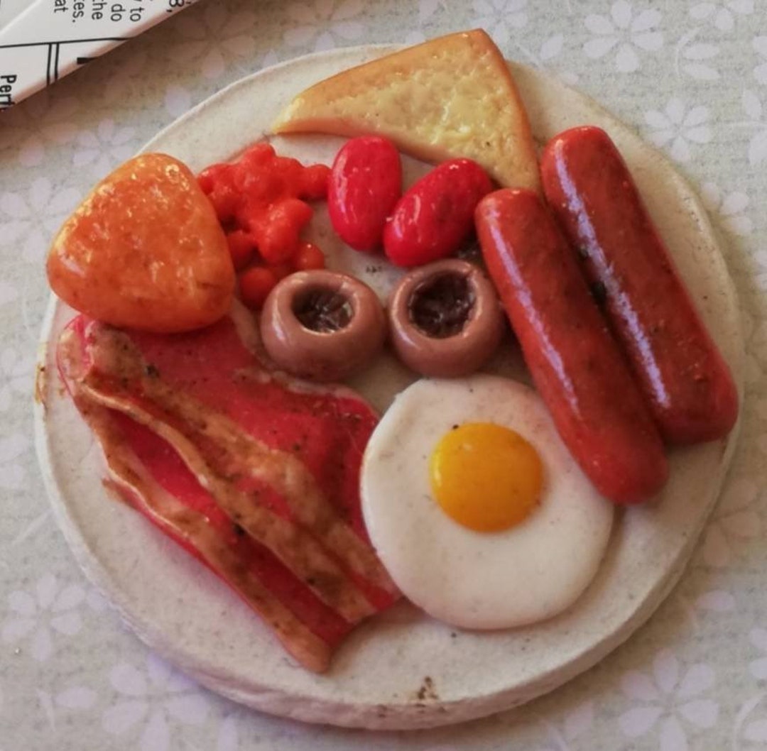 Miniature Full English Breakfast Plate - Etsy UK
