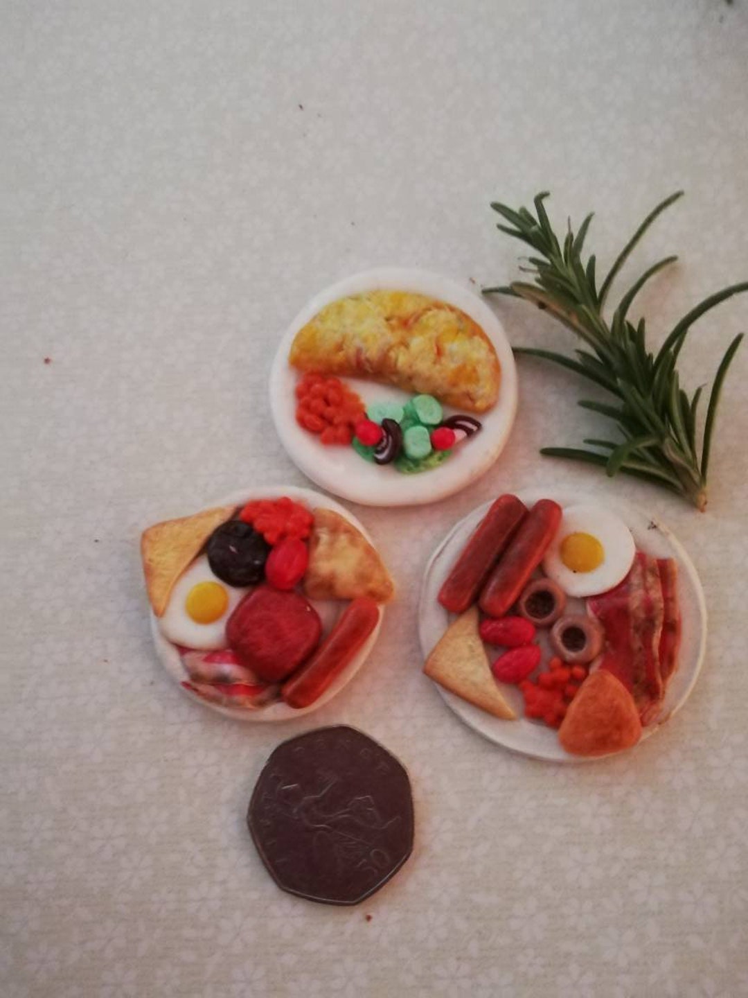 Miniature Clay Breakfasts, Full English, Scottish, Omelette, Scrambled ...