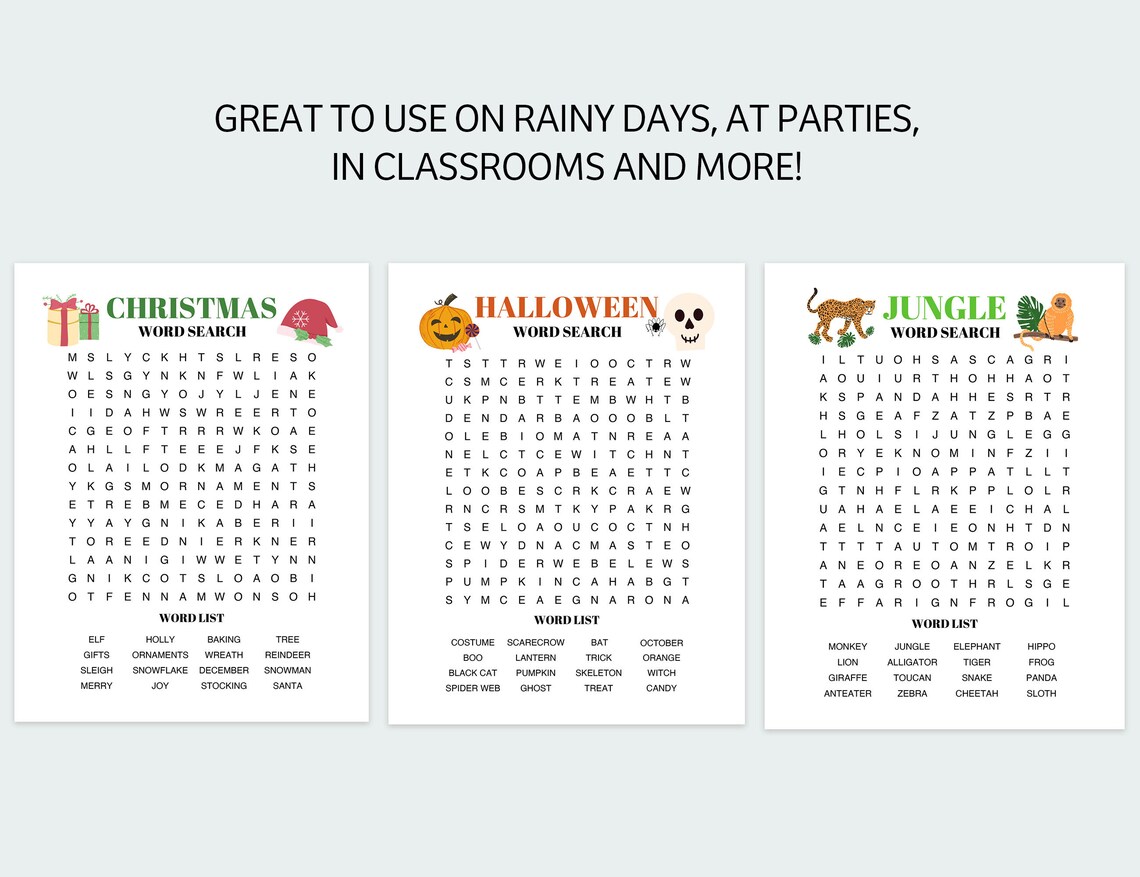 Printable Word Search Kids Puzzles Kids Activities Word Search Puzzle ...