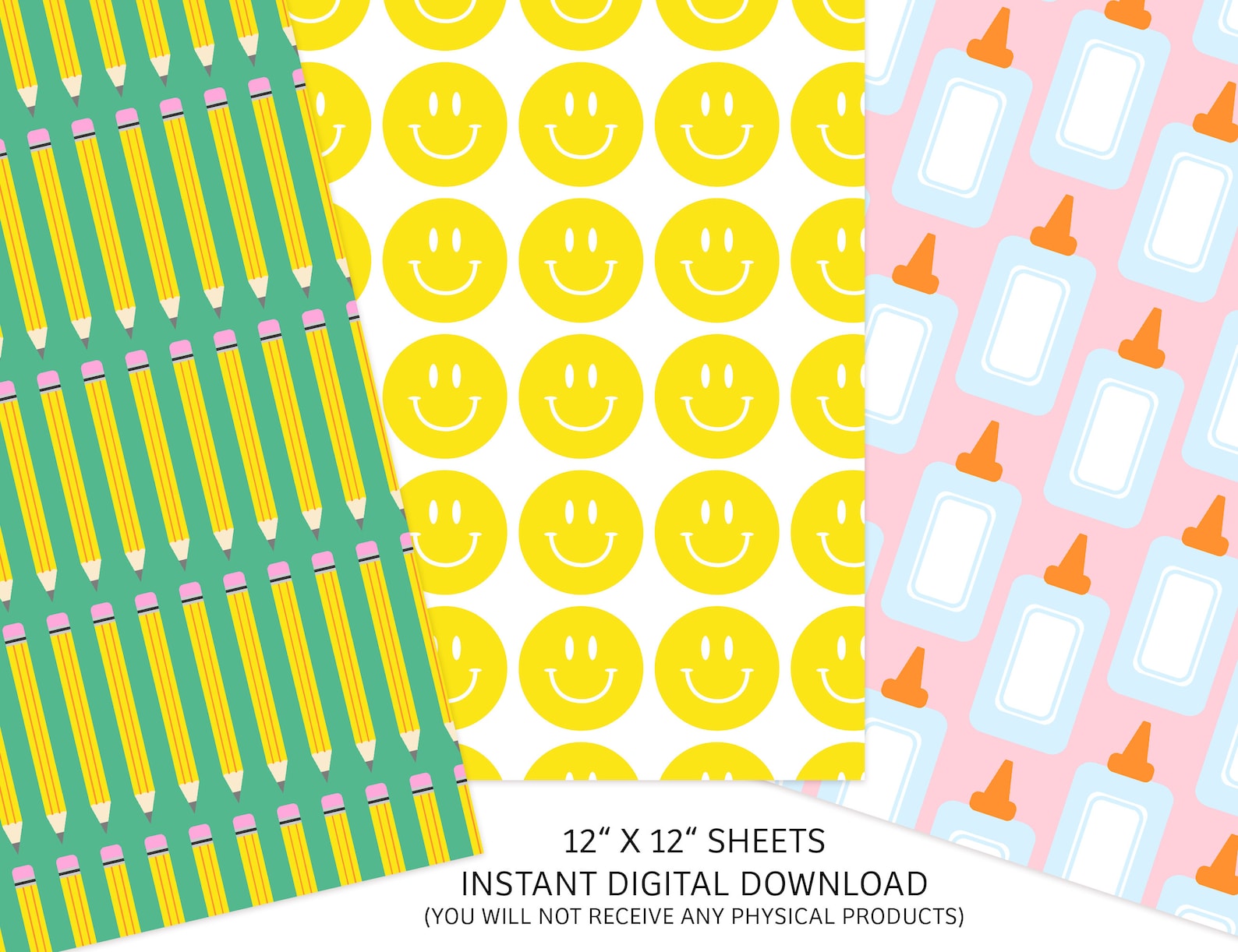 Back to School Digital Paper Digital Scrapbook Paper - Etsy