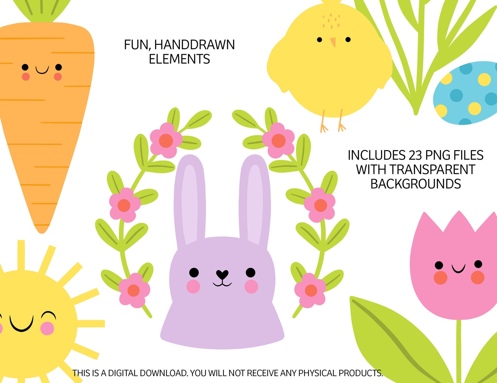 Easter Clipart | Bunny Clipart | Easter Eggs | Easter Chicks | Easter ...