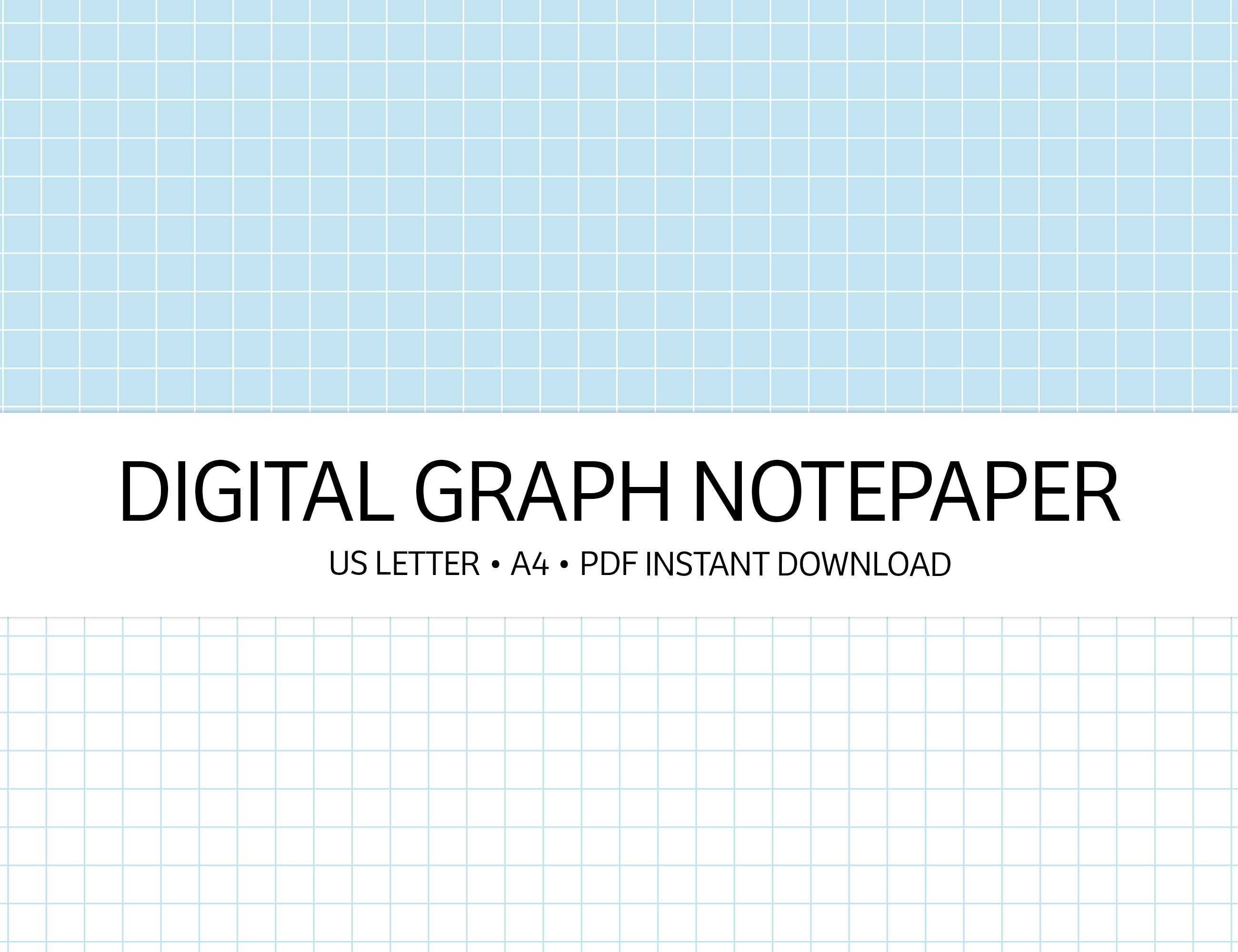 Digital Graph Paper | Digital Notebook Paper | Colored Graph Paper | A4 ...