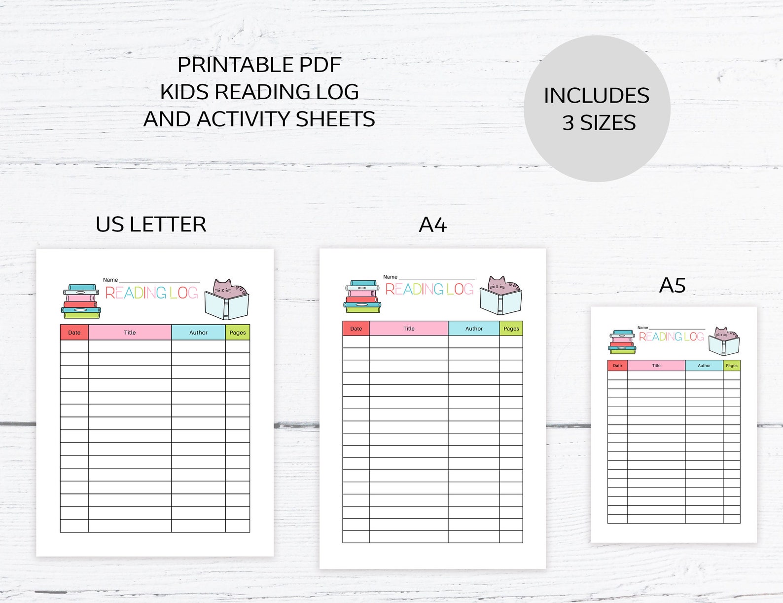 Kids Reading Log | Printable Activity Sheets | Kids Bookmarks | Reading ...