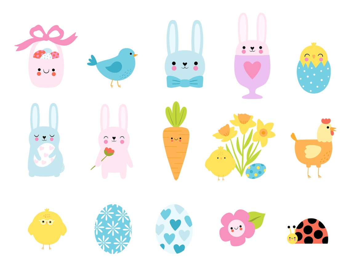 Easter Clipart | Bunny Clipart | Easter Eggs | Easter Chicks | Easter ...