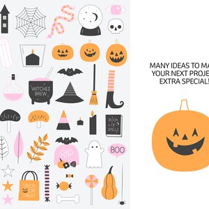 Cute Halloween Clipart Set Commercial Use Magical Halloween Clipart ...