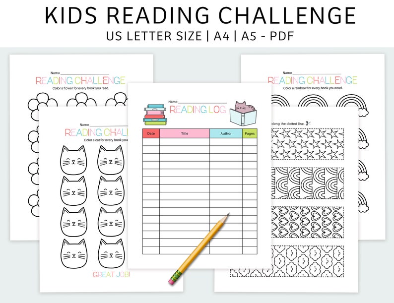 Kids Reading Log | Printable Activity Sheets | Kids Bookmarks | Reading ...