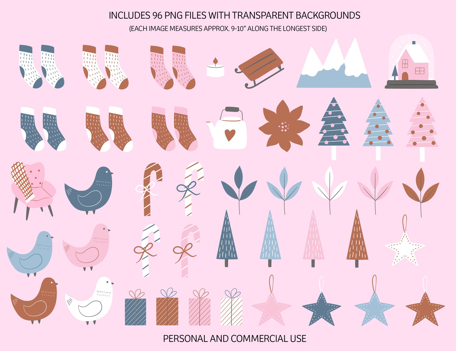 Winter Clipart Set Sweater Weather Clipart Winter Doodles Xmas Clipart ...