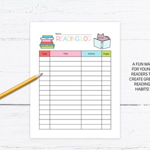 Kids Reading Log | Printable Activity Sheets | Kids Bookmarks | Reading ...