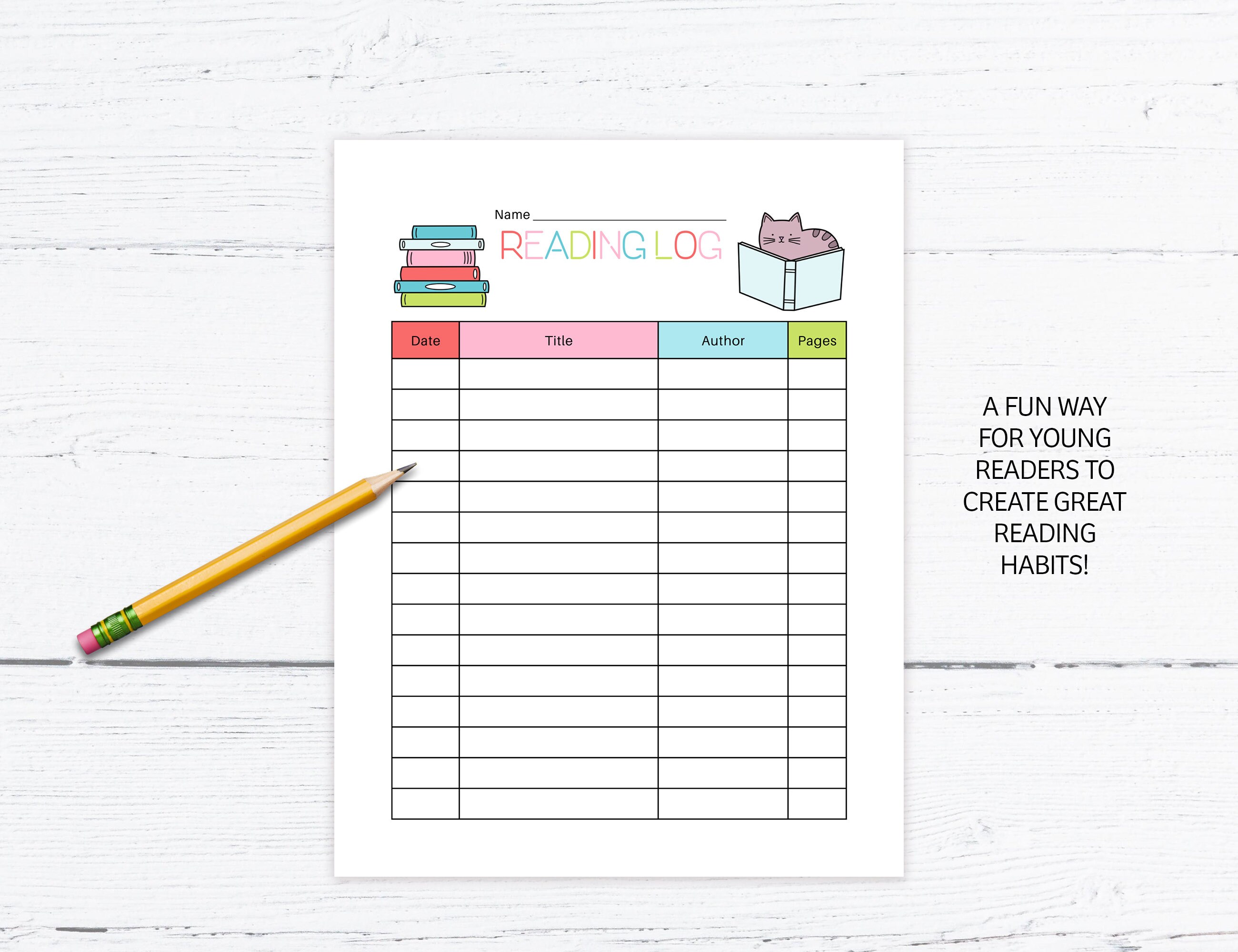 Kids Reading Log | Printable Activity Sheets | Kids Bookmarks | Reading ...