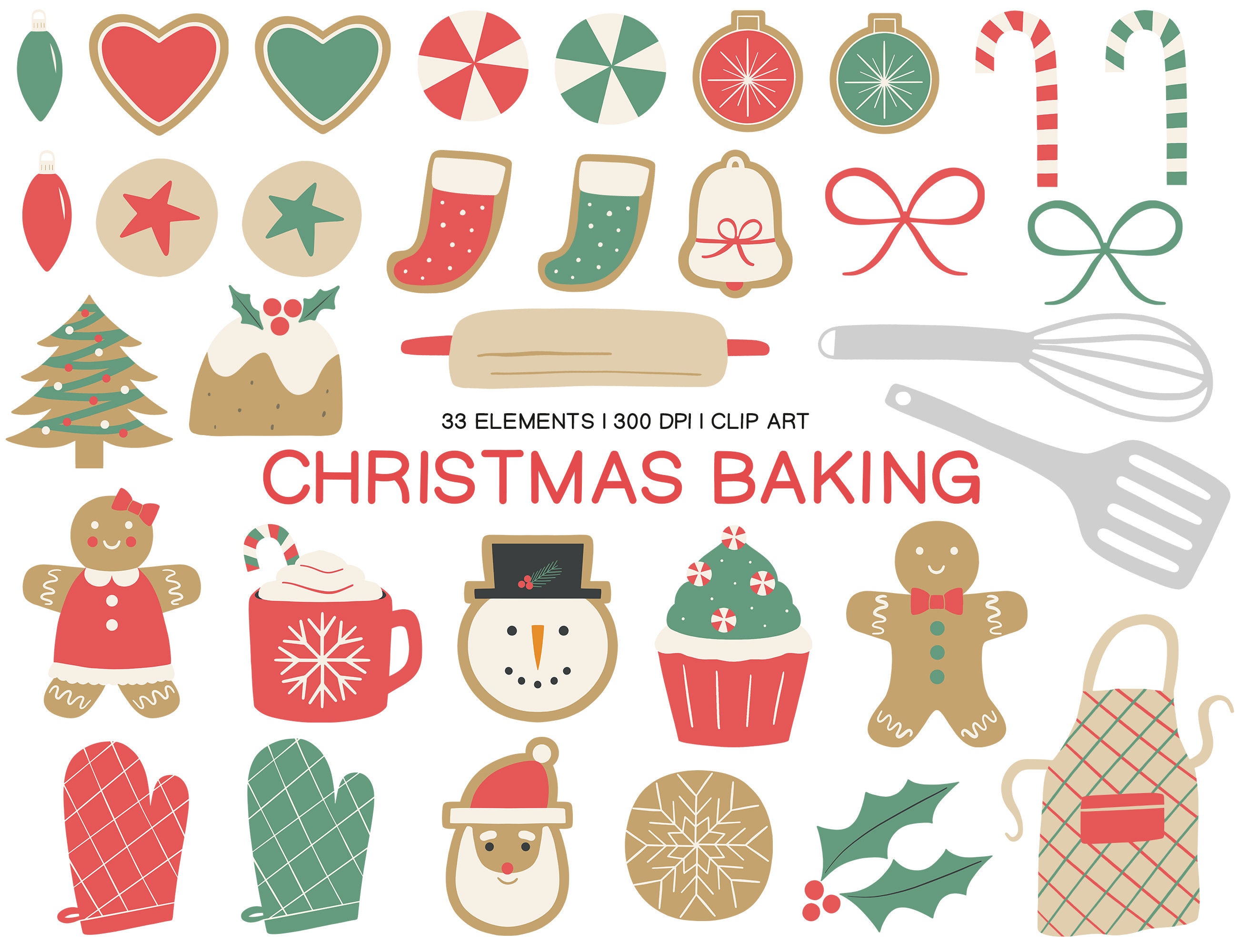 Christmas Baking Clipart Holiday Clipart Xmas Baking Clipart ...