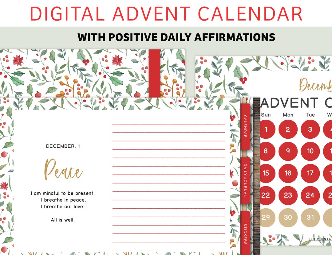 Digital Advent Calendar Advent Calendar for Adults Goodnotes Planner ...