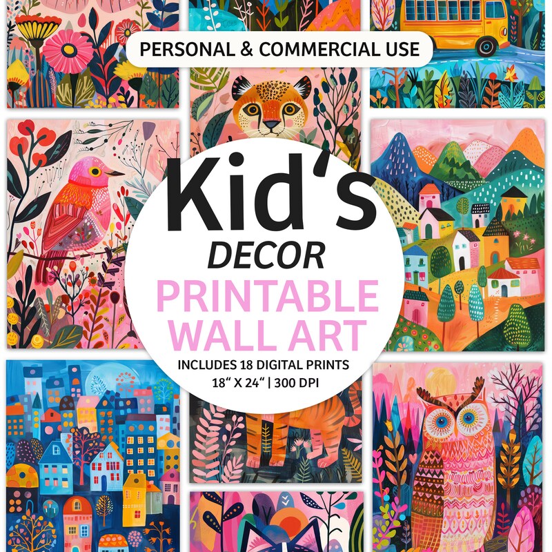Kids Printable Wall Art - Etsy