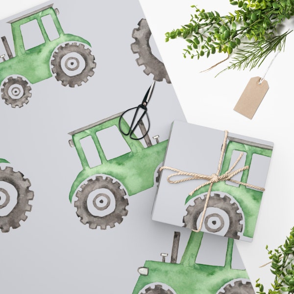 Tractor Wrapping Paper Roll - Etsy