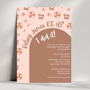 Xray Tech Graduation Invite, Radiologic Technologist Graduation ...