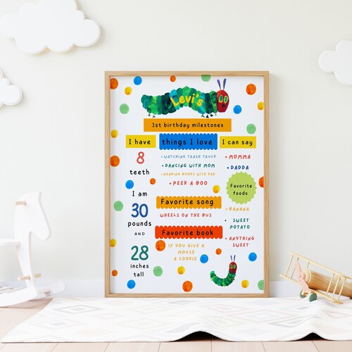 Very Hungry Caterpillar First Birthday Invitation Girl Digital - Etsy