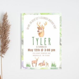 One-deer-ful First Birthday Invitation / Woodland First - Etsy