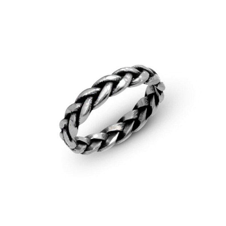 Stainless Steel Braid Ring - Etsy