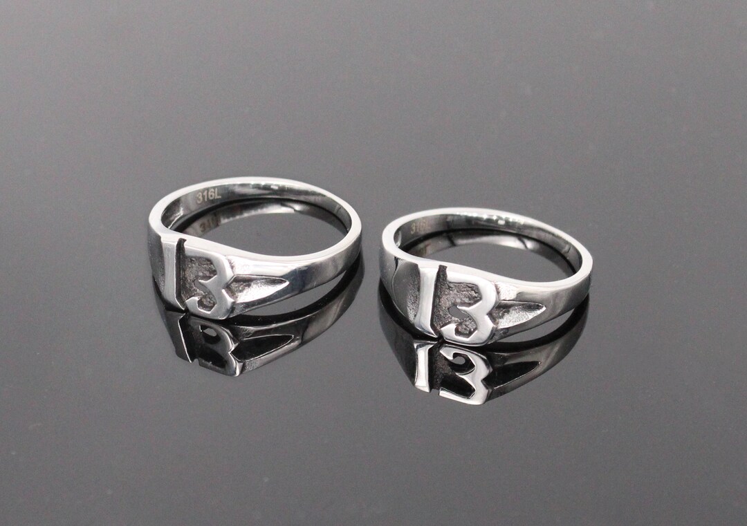Ring With Number 13, in Steel. - Etsy