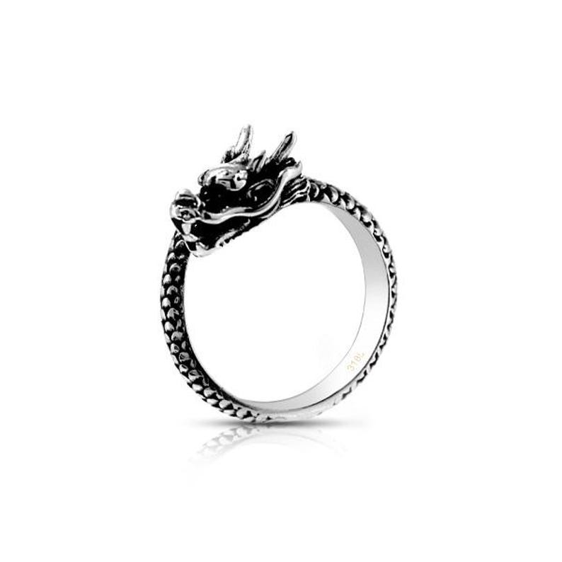Dragon Ring for Men Stainless Steel, Dragon Shape Ring in Stainless ...