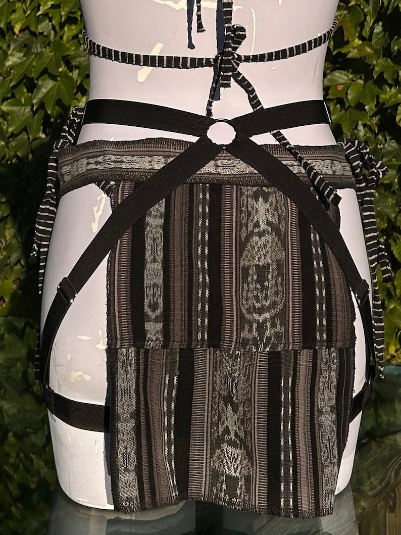 Premium Black Elastic Cage Leg Harness Rave Festival Roleplay Goth ...