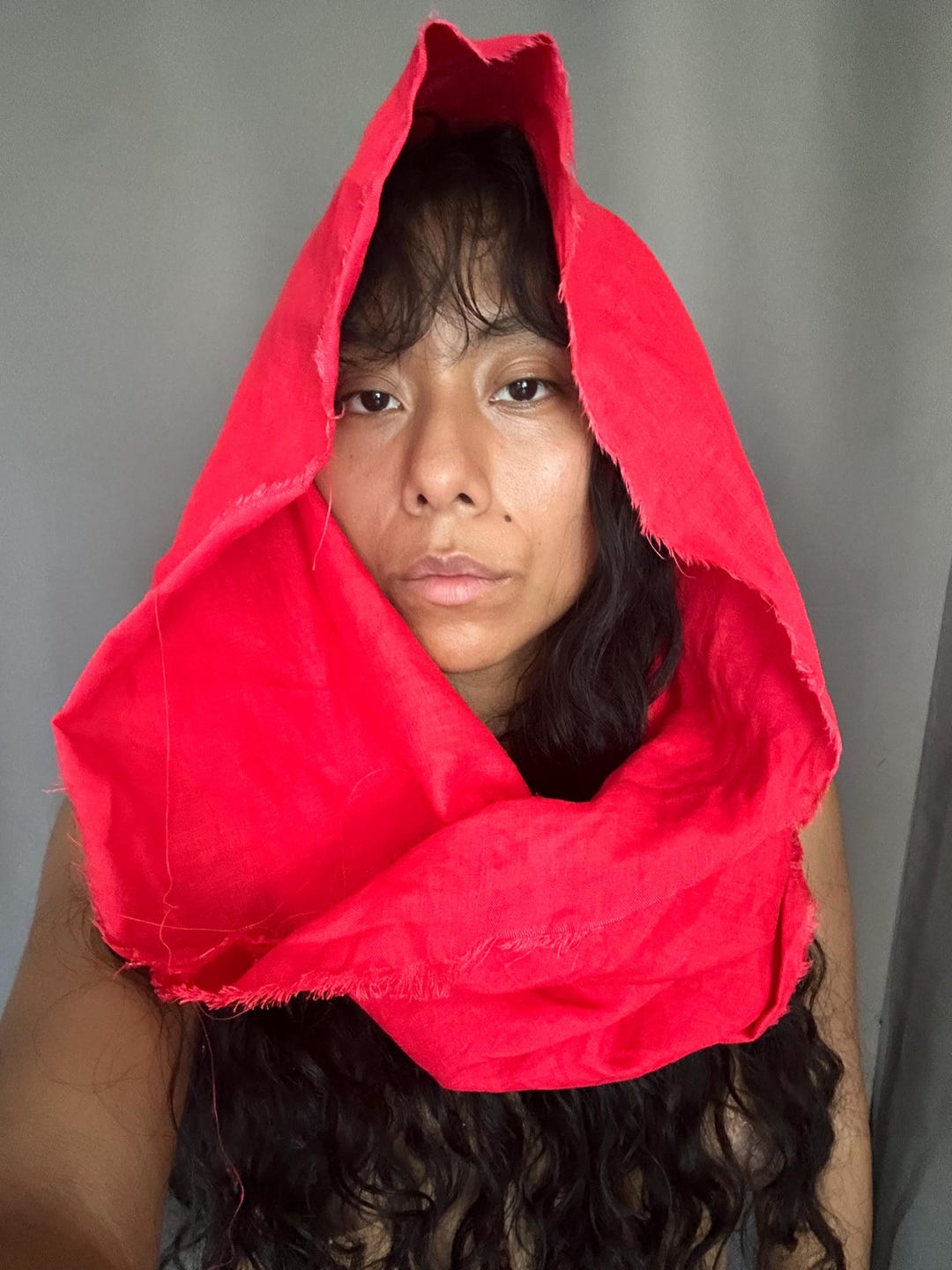 100% Linen Hood Scarf • Burning Man • Festival • Desert • Sustainable ...