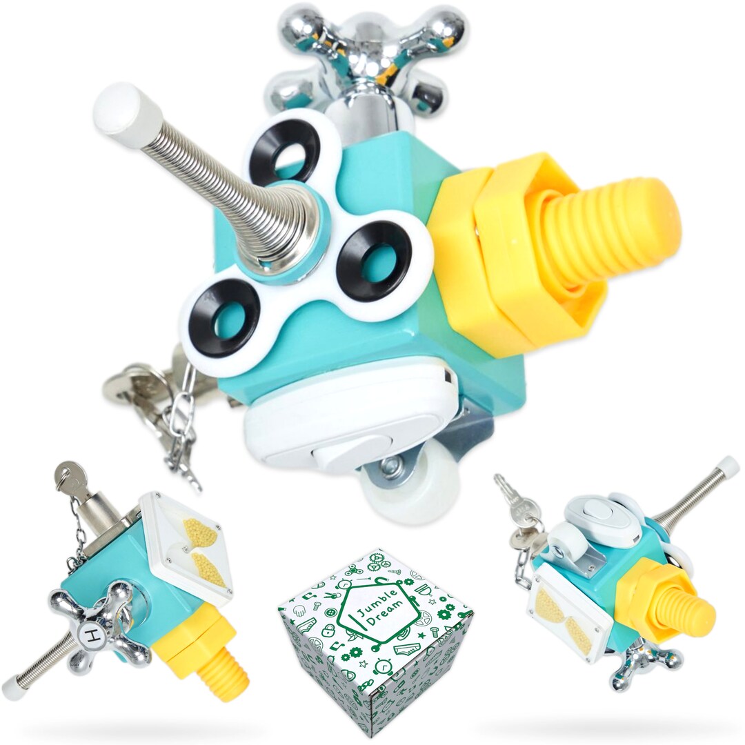 Jumble Dream Wooden Sensory Activity Cube Toy Handmade - Etsy