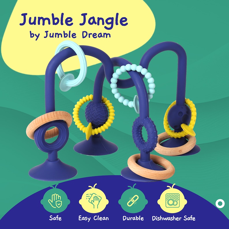 Jumble Jangle Baby Teething Toy – Multi Purpose High Chair Suction ...