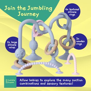 Jumble Jangle Baby Teething Toy Multi Purpose High Chair Suction ...