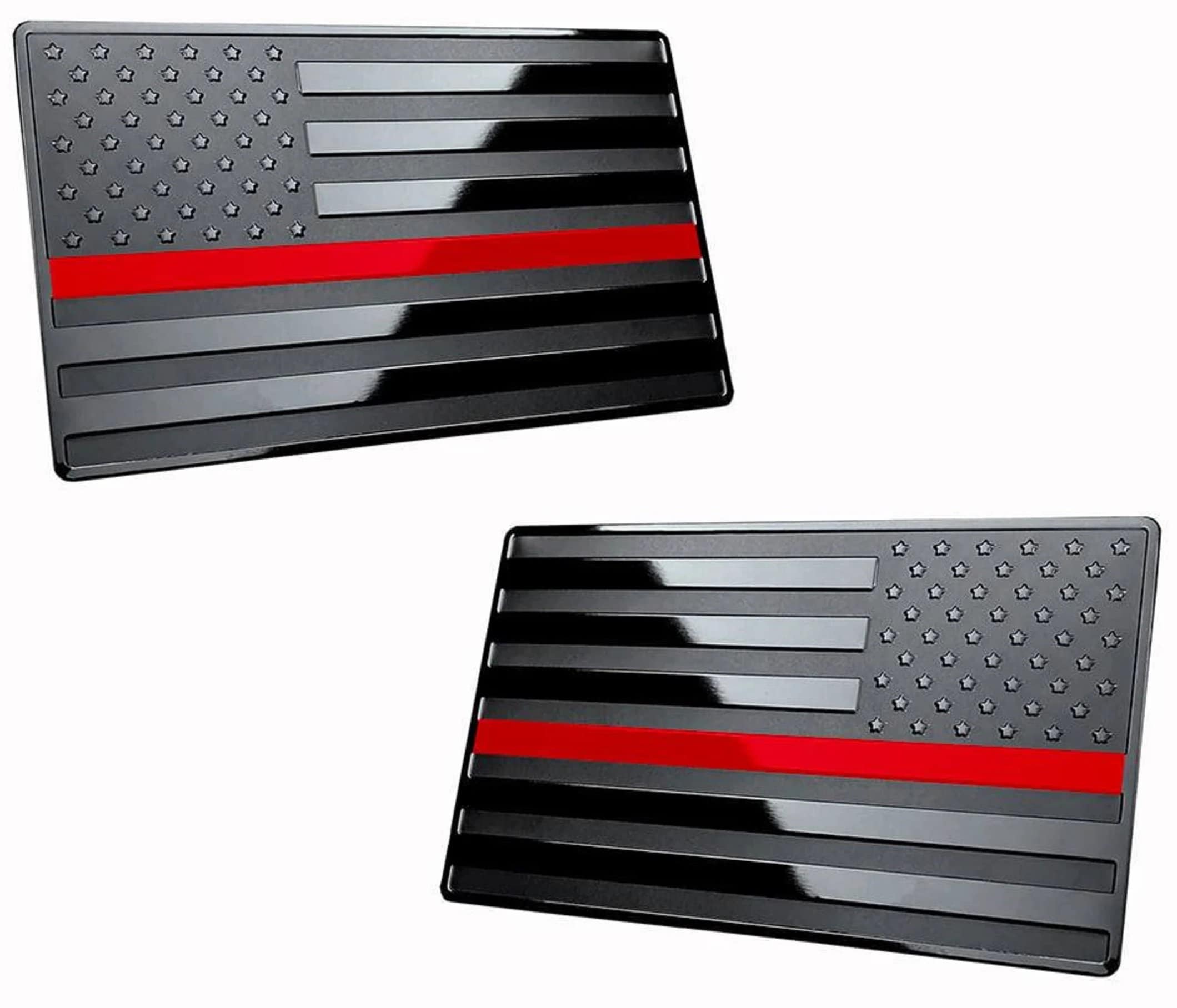American Flag Auto Emblem Military Black Aluminum, 2pc Set (5x3) - Etsy