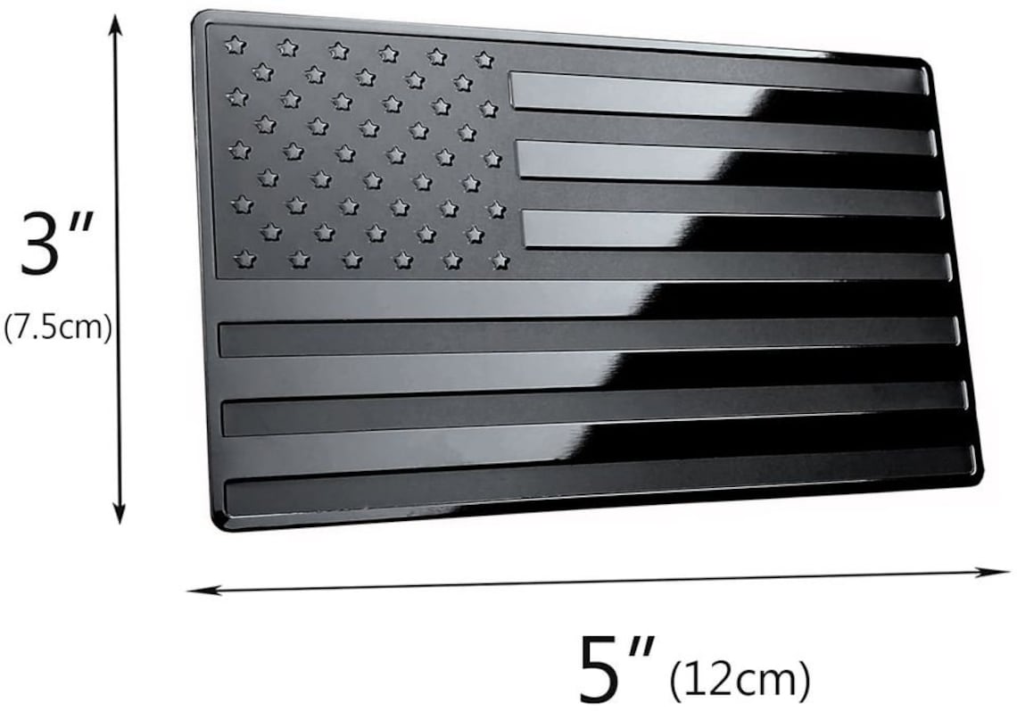USA Black Metal Flag Emblem for Cars Trucks 5x 3 - Etsy