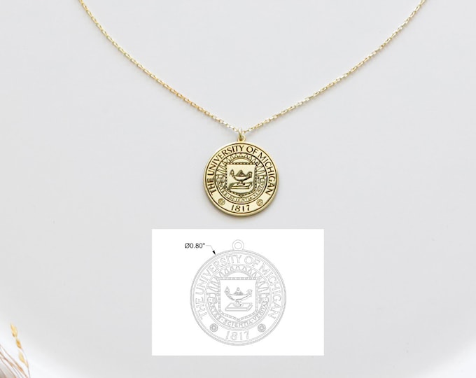 College Necklace, College Gifts, Graduation Gifts for Her, Silver, Rose ...