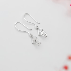 Customized Two Letters Interlocking Dangle Earrings by ...