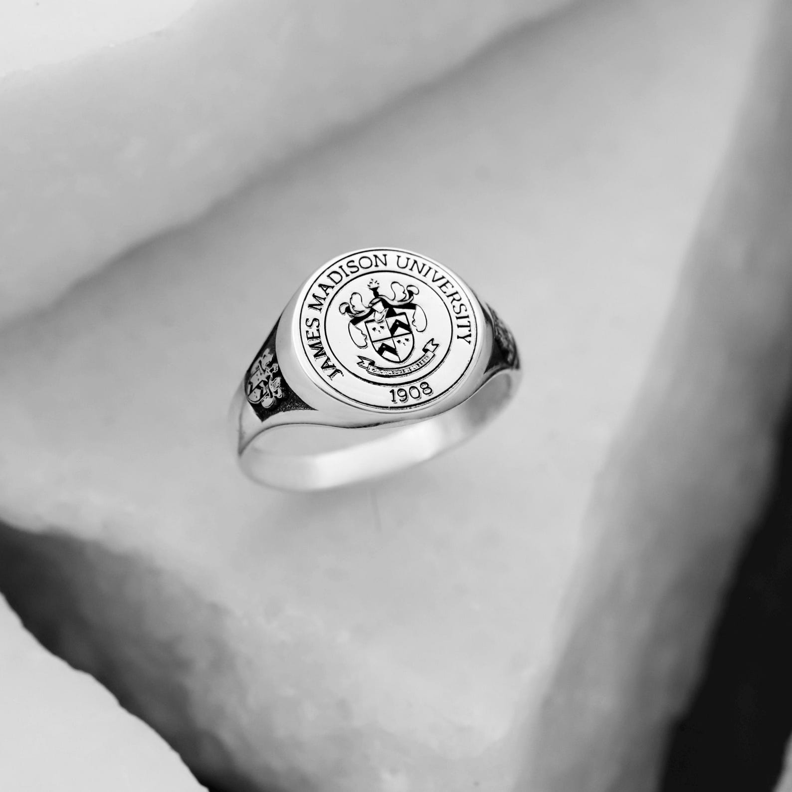 Personalized College Ring, Sterling Silver Graduation Ring, Class ...