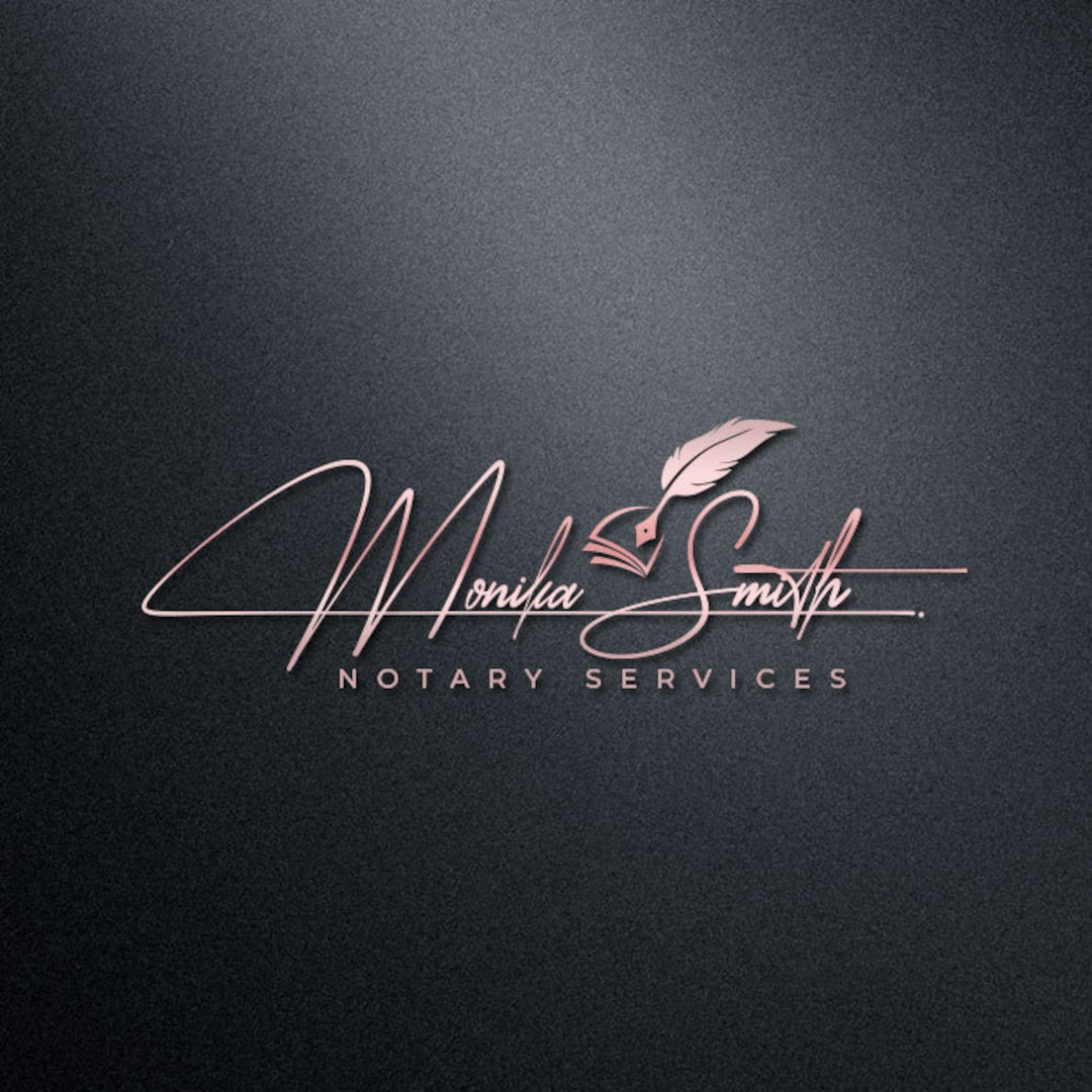 Notary Logo, Custom Logo Design, Notary Service Logo, Business Logo ...