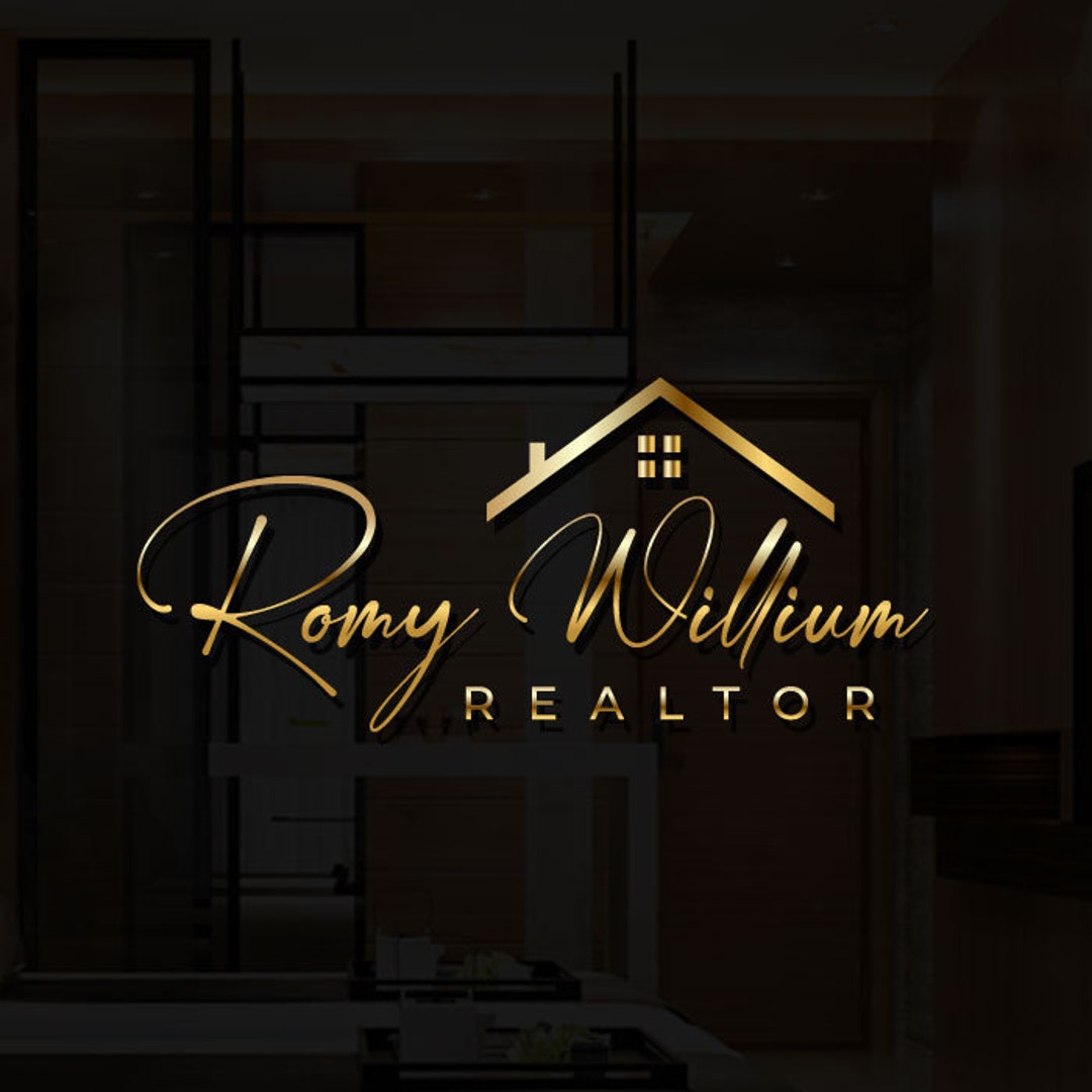Home Logo With Custom, Real Estate Logo Design, Realtor Logo, Agent ...