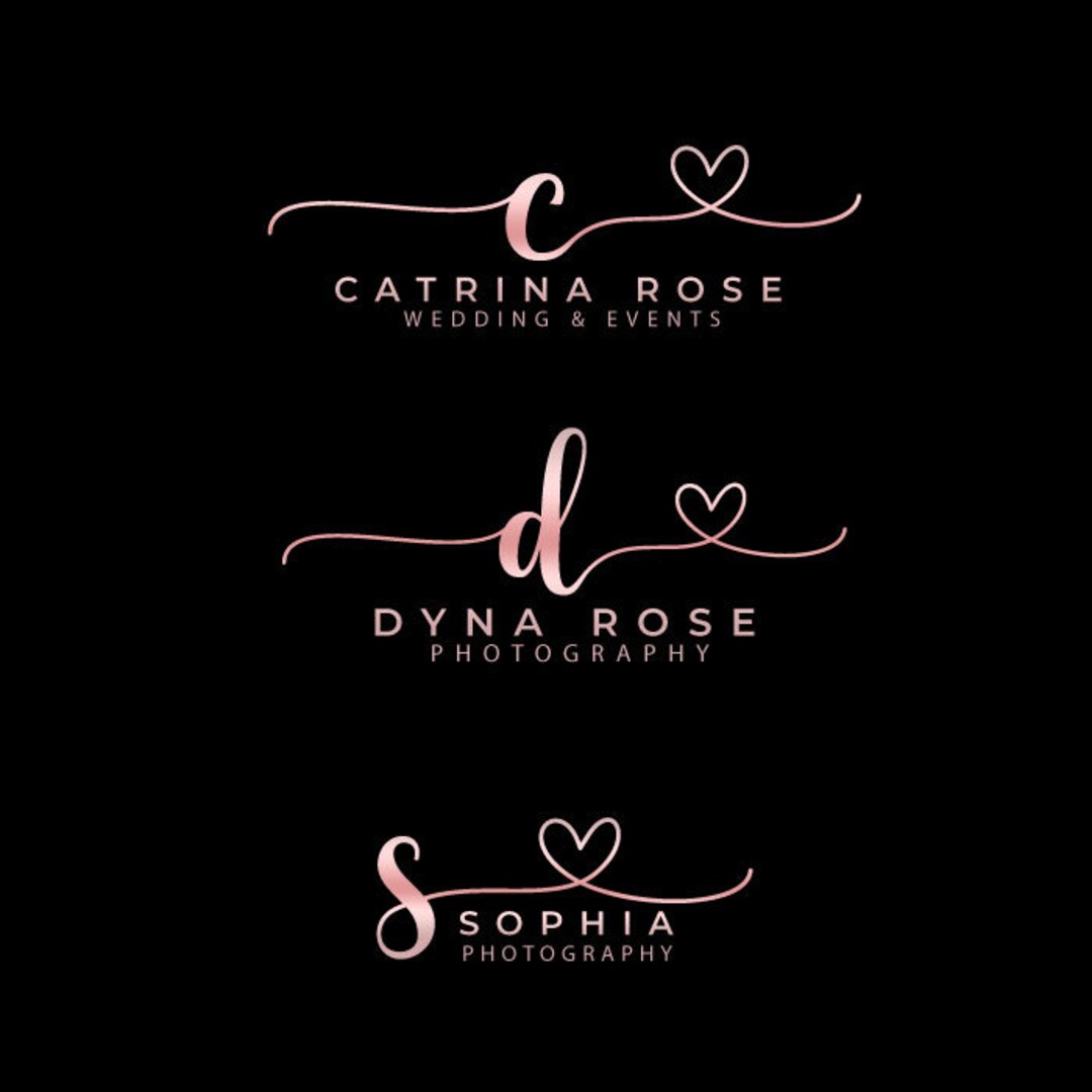 Custom Signature Logo Design: Heart Watermark (digital File) - Etsy