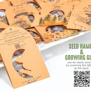EARTH DAY FAVORS Seed Packet Wildflowers Corporate Giveaways Customer ...