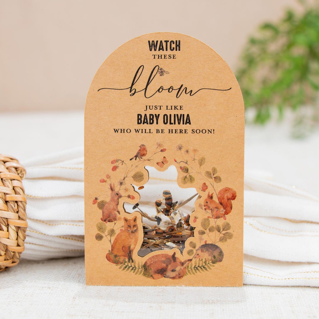 BABY SHOWER Seed Packet Favors: Eco-friendly • Wildflower Theme ...