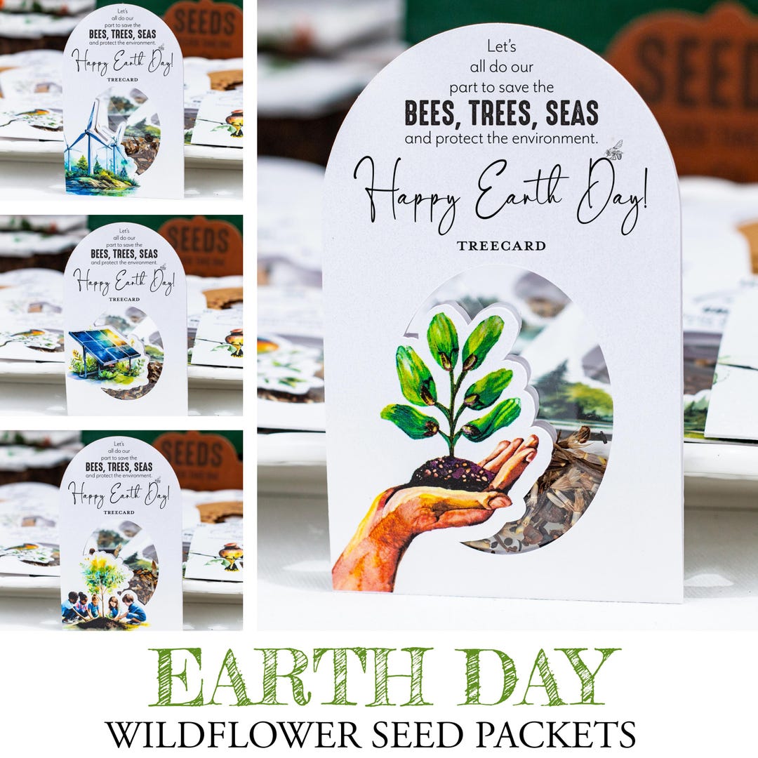 EARTH DAY FAVORS • Seed Packet • Wildflowers • Corporate Giveaways ...