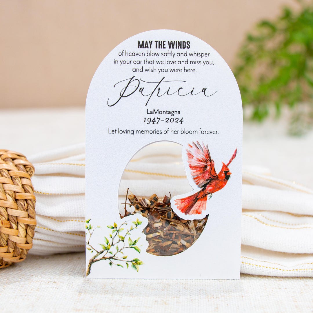 MEMORIAL Wildflower Seed Packets • in Loving Memory • Celebration of ...