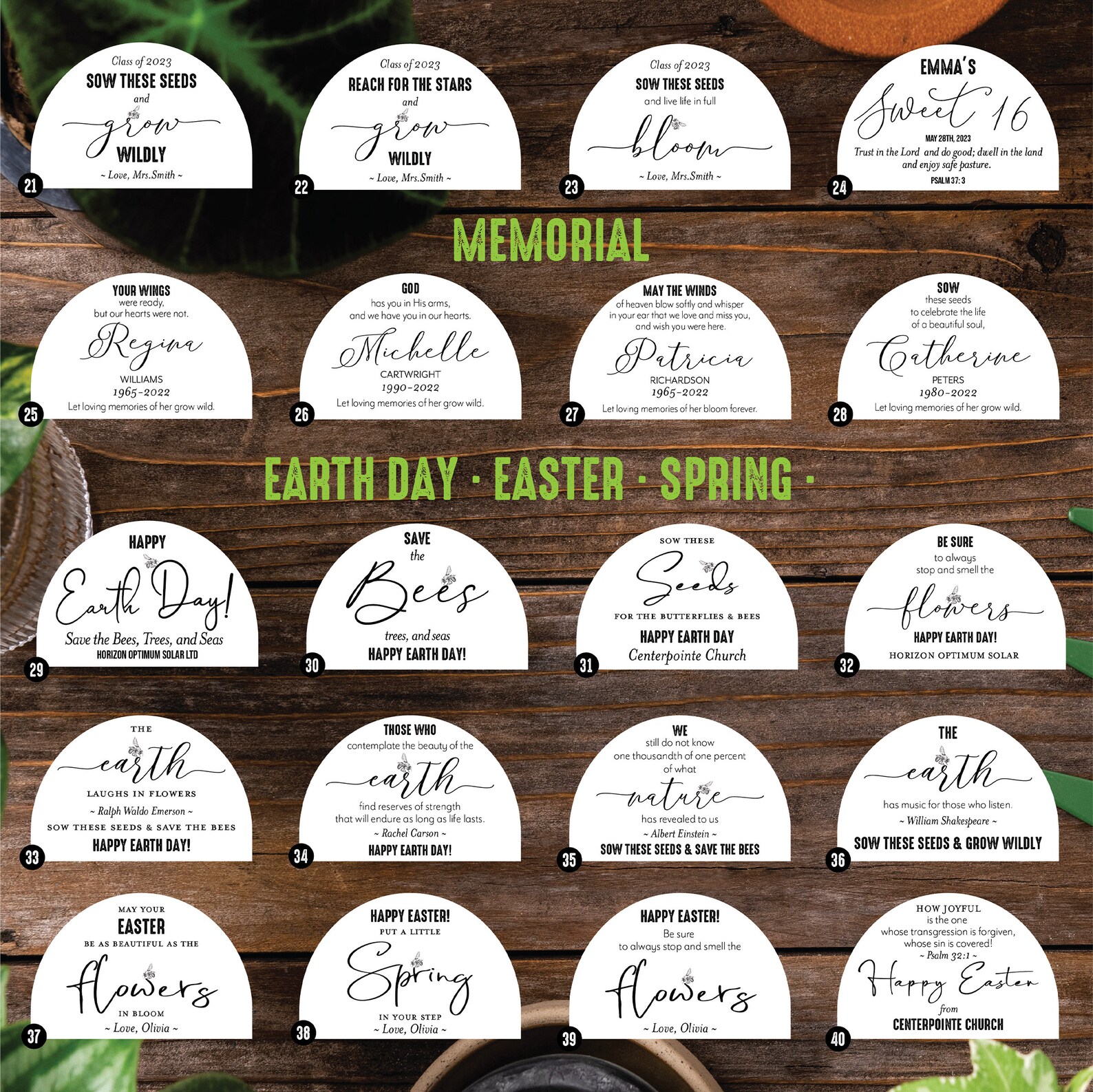 GRADUATION SEED PACKET Favors Wildflowers Personalized Eco-friendly ...