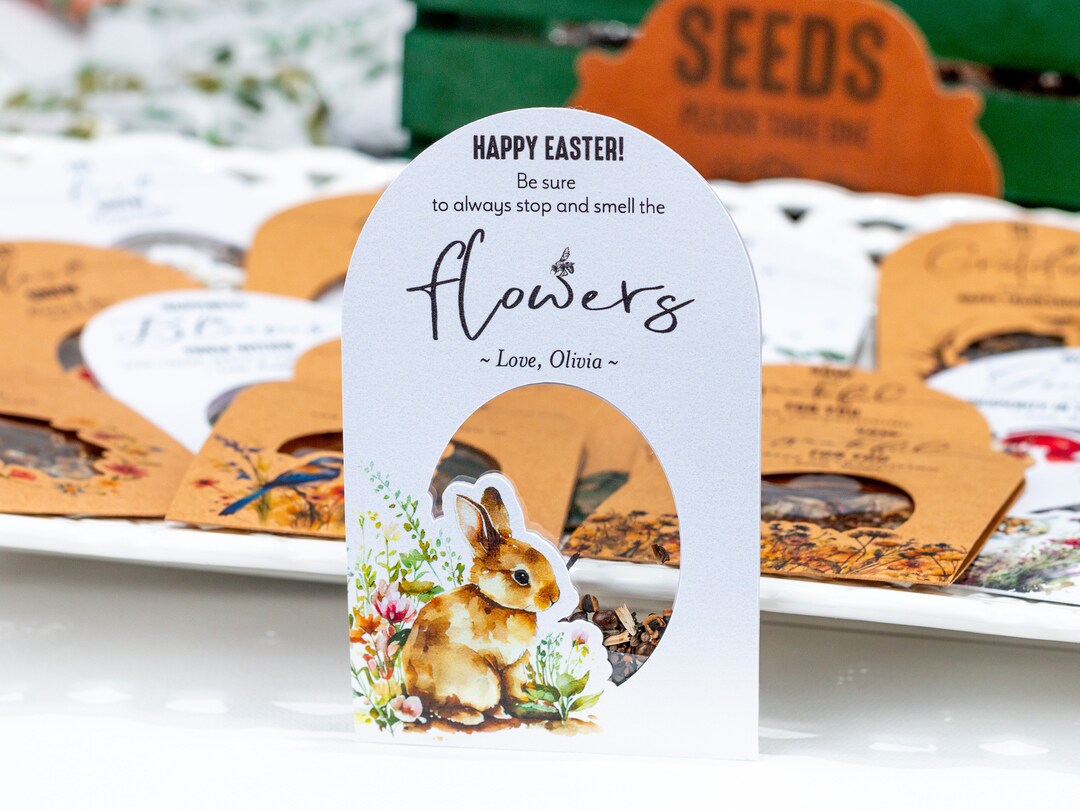 EASTER PARTY FAVORS Seed Packets Wildflowers Personalized Eco-friendly ...