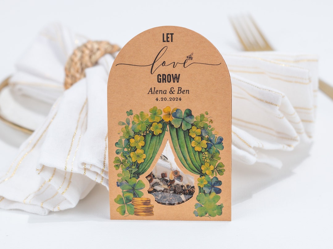 ST. PATRICK'S DAY Seed Packet Favor Irish Wedding Wildflowers Eco ...
