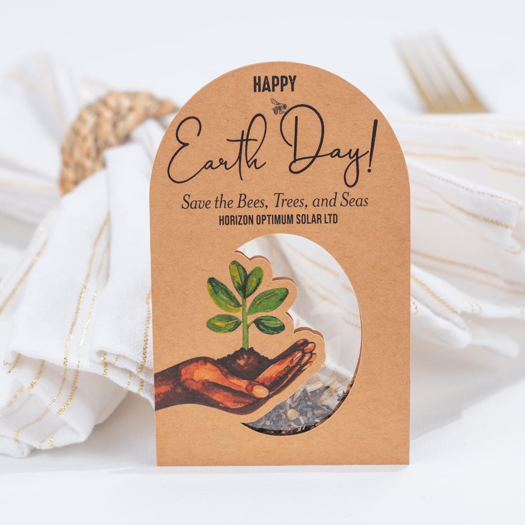 EARTH DAY FAVORS Seed Packet Wildflowers Corporate Giveaways Customer ...