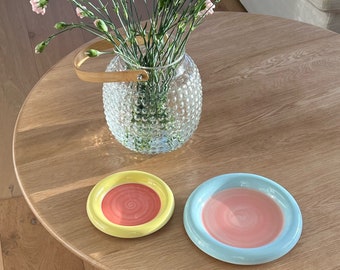 Pastel Ceramic Plate - Etsy