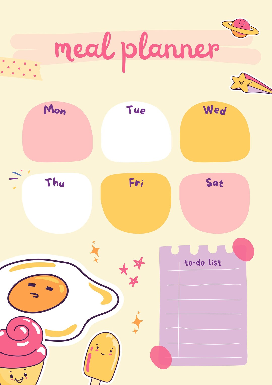 Downloadable Weekly Family Meal Planner - Etsy