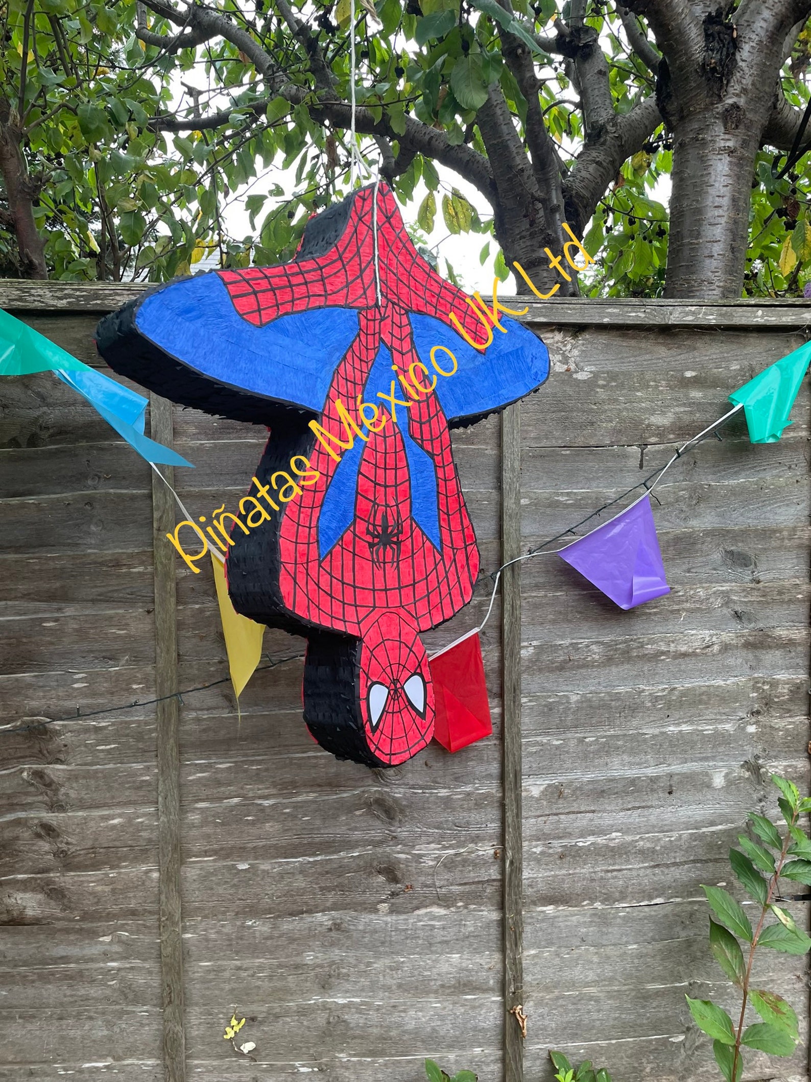 Spiderman Inspired Pinata + Buster Stick (wood) Body Superhero Piñata ...