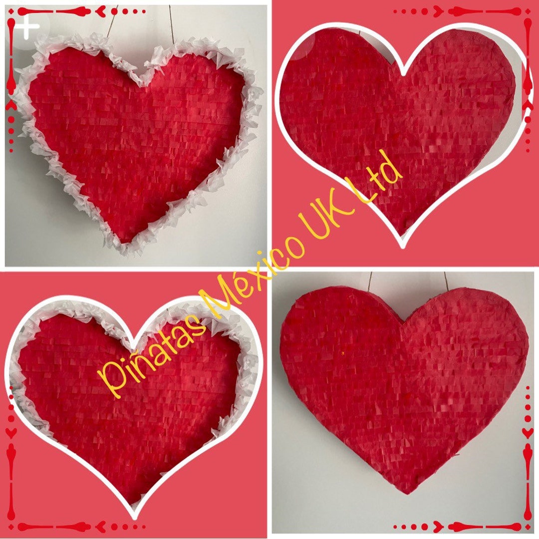 Valentine Red Heart Piñata. Heart Pinata - Etsy